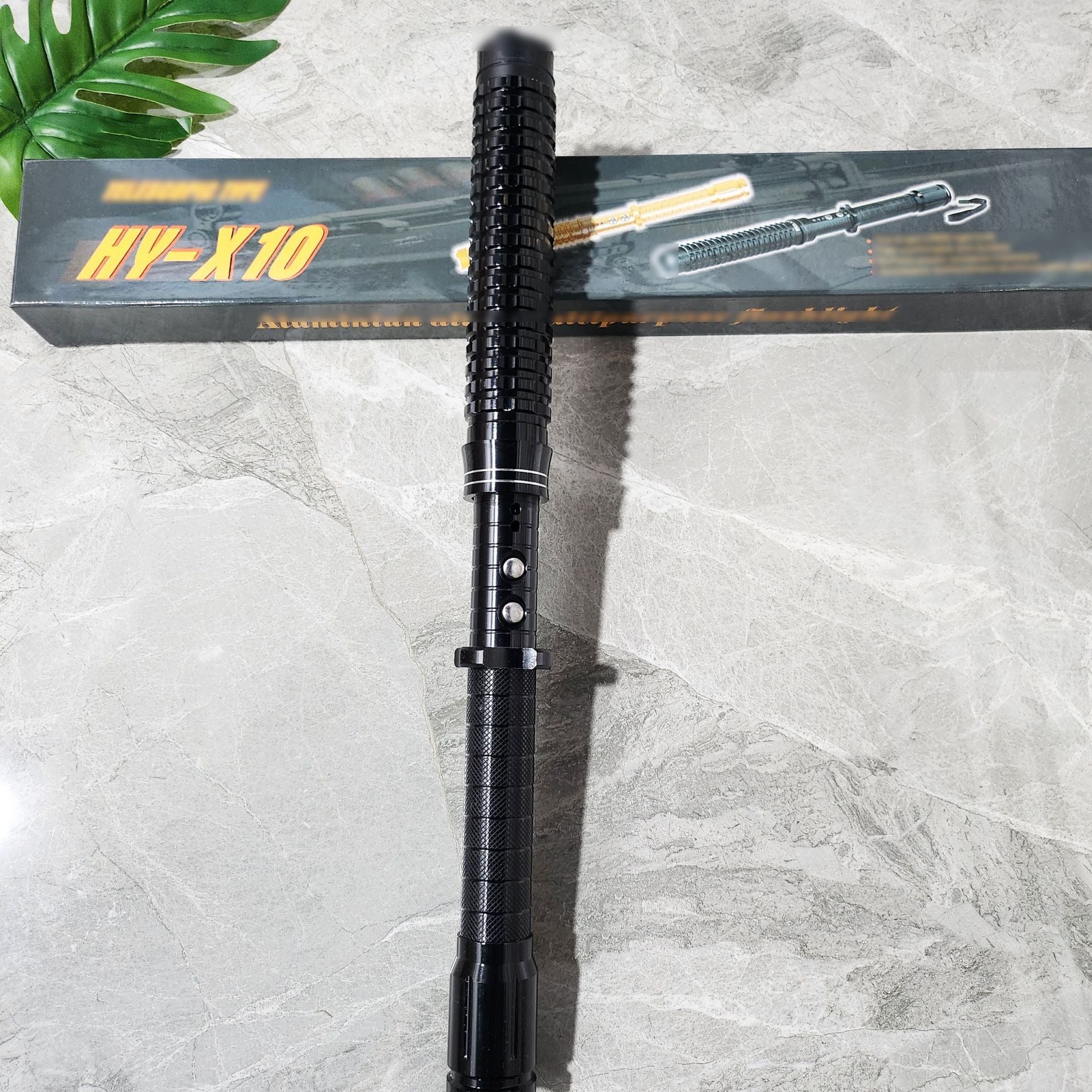 Extendable Baton Stun Taser Gun LED Flashlight(3in1) HY-X10 ...